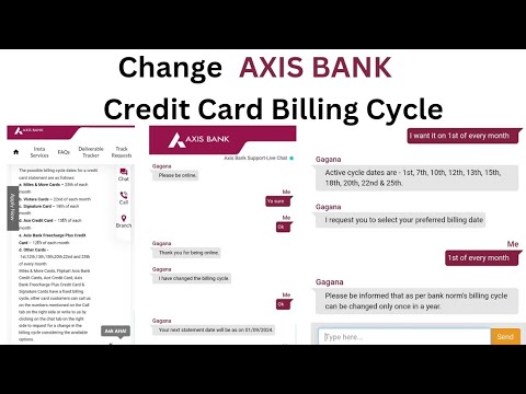 Change Axis Bank Credit Card Billing Cycle I Change Statement Date ...