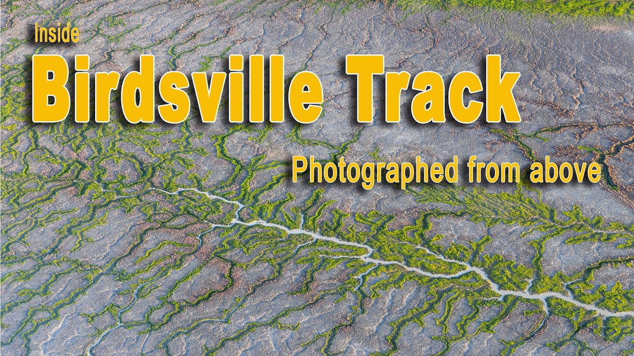 Inside Birdsville Track & Diamantina River from above. Outback floods ...