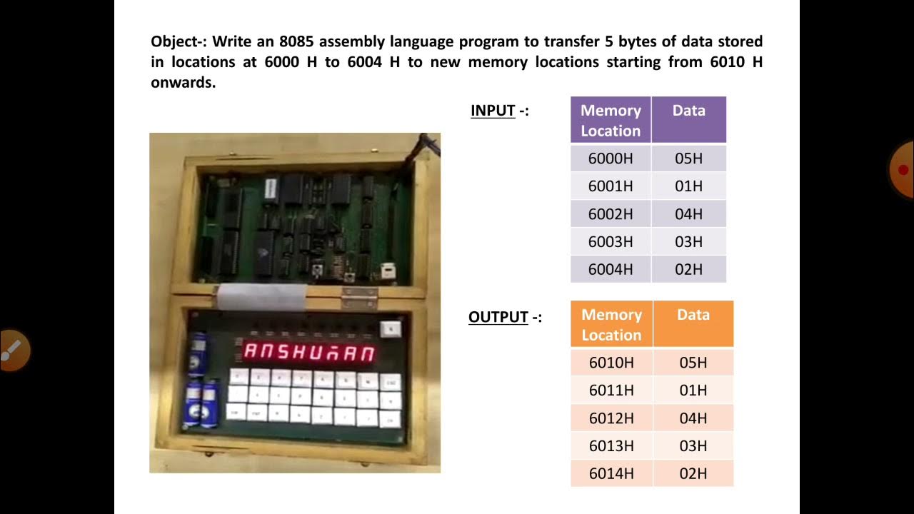 8085 ALP for block data transfer in forward direction (Practical) - YouTube