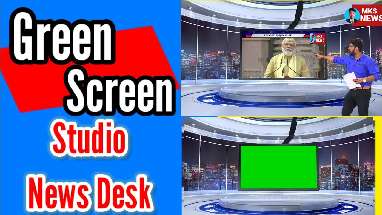 Green Screen News Studio Desk ।। 2022 Special News Desk /Green Screen ...
