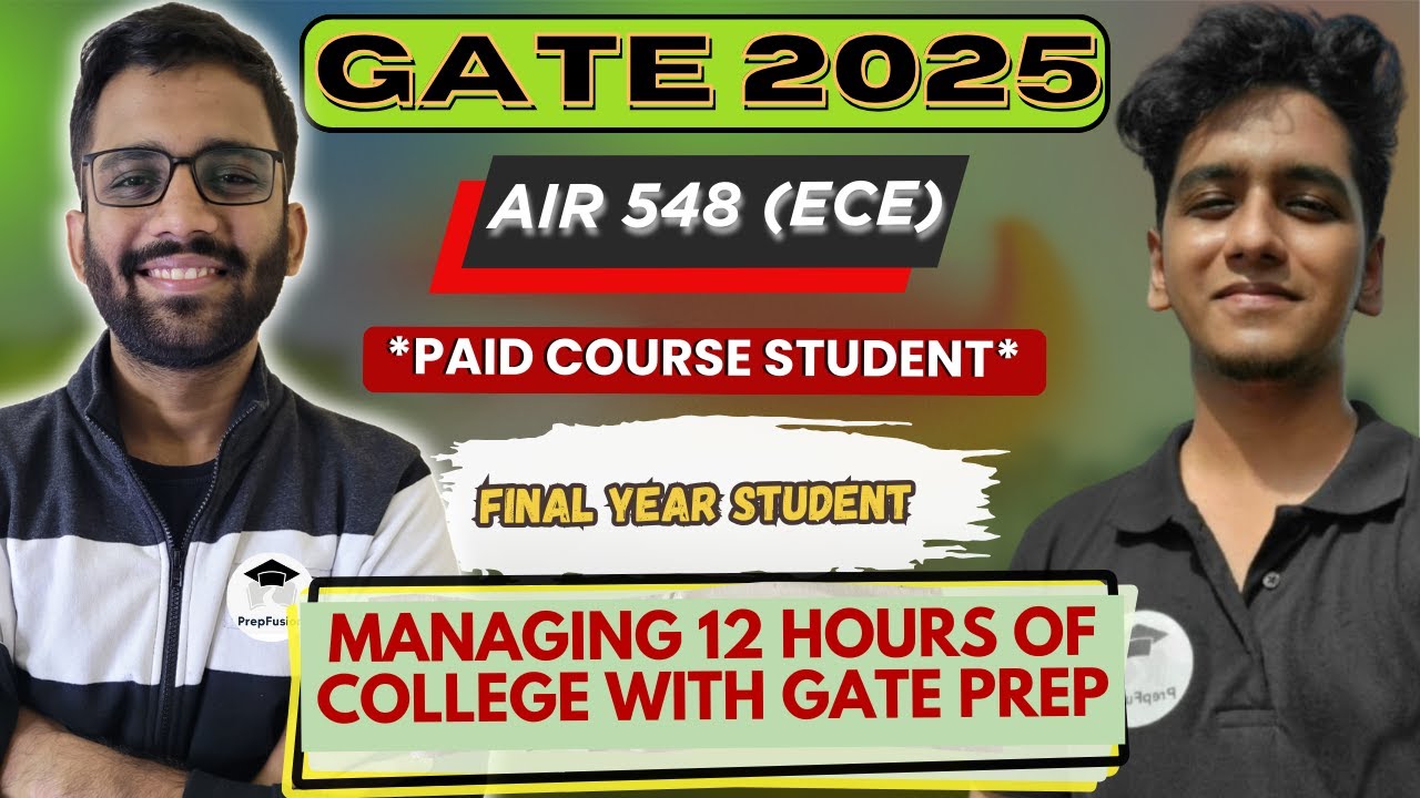 Interview with GATE Ranker || Nawras || AIR 548 || PrepFusion - YouTube