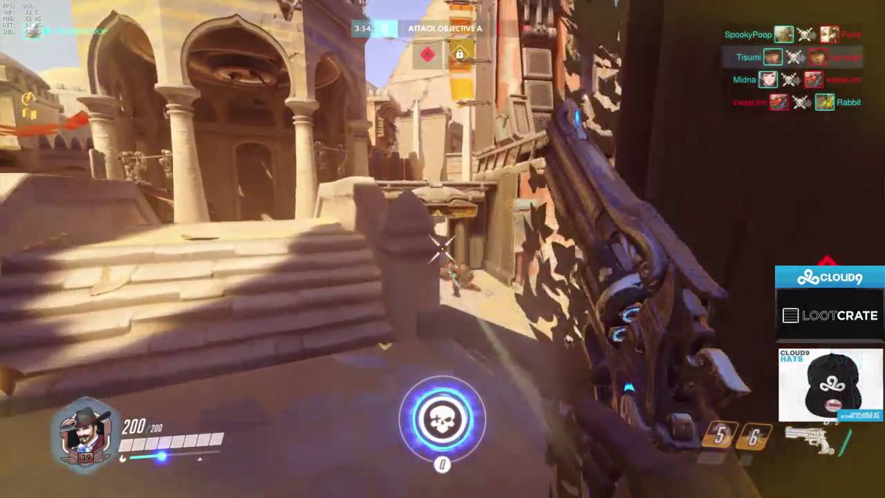 Overwatch C9 Surefour Playing As Mccree With 54 Eliminations On Anubis ...