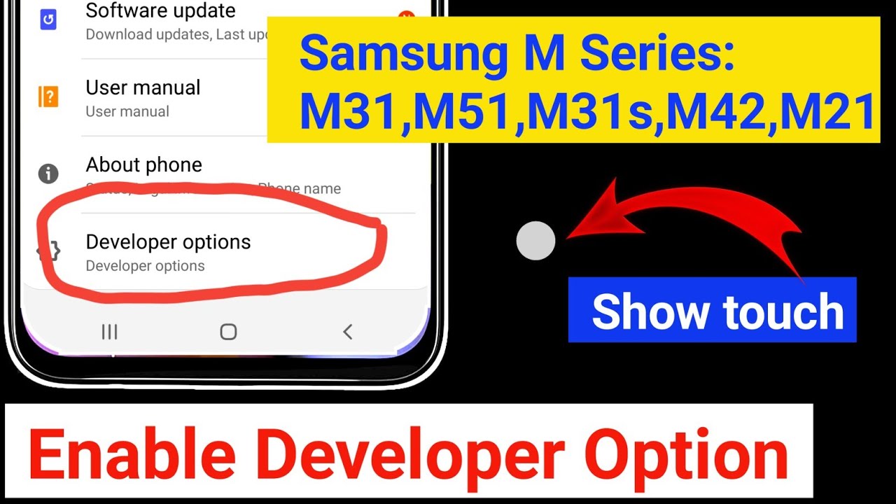 How to Enable Developer Options in Samsung Galaxy M31 | Enable Show ...