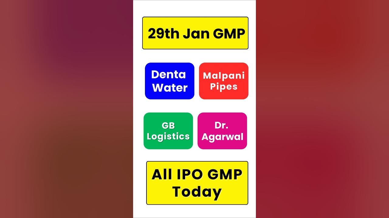 Denta Water IPO | Dr. Agrwal Healthcare IPO | Arisinfra Solutions IPO GMP Today | Money Mint ...