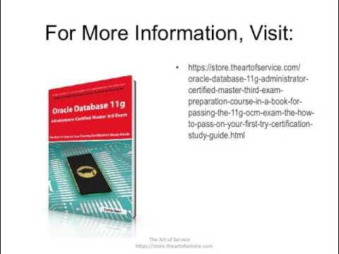 Oracle Database 11g Administrator Certified Master Third Exam ...