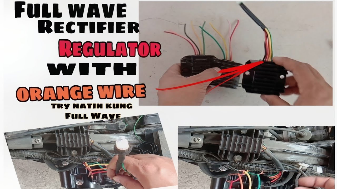 4 wires & 5wires Rectifier Regulator Full wave with orange wire - YouTube