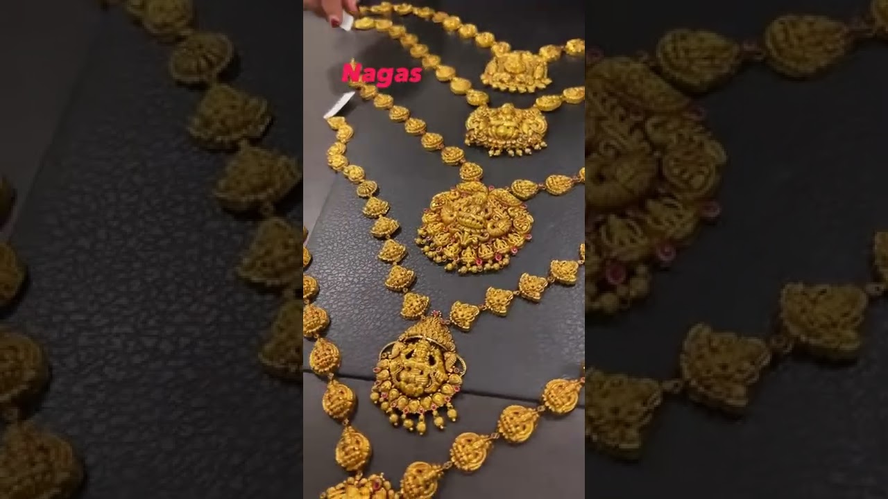 Nagas Necklace Collections | Nakshathra 916 Gold and Diamonds - YouTube