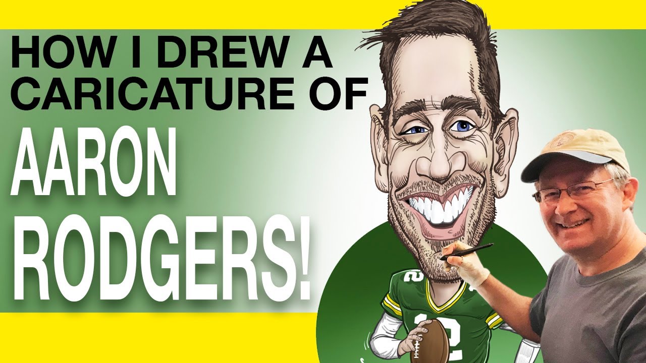 The Steps in Drawing a Caricature of Aaron Rodgers - YouTube