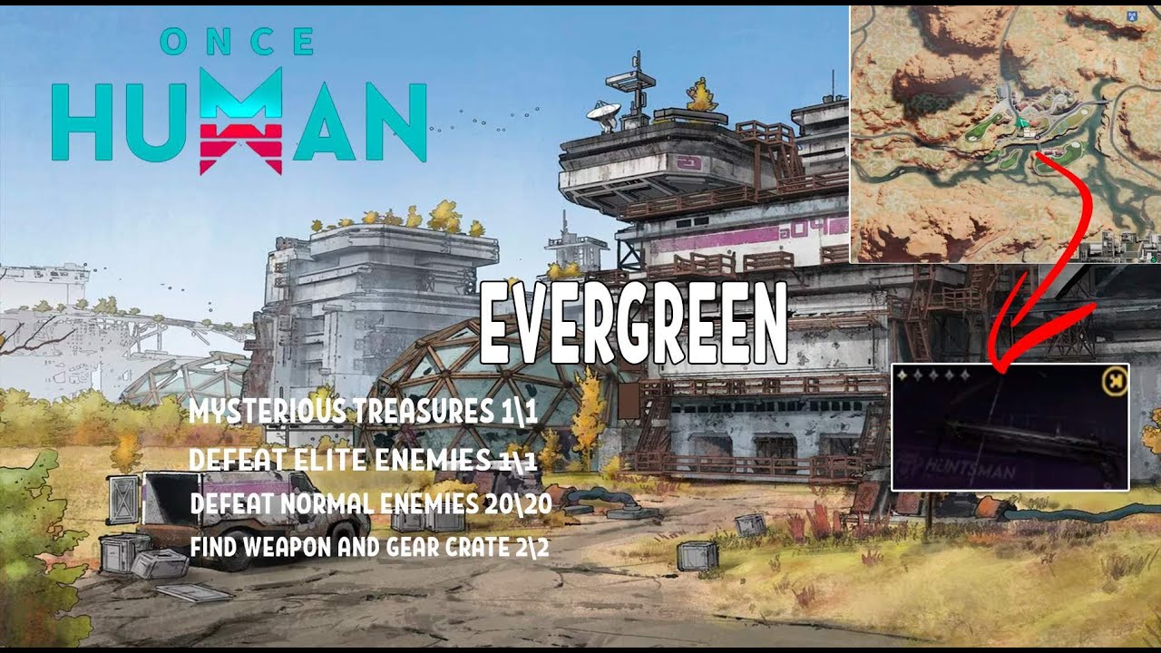 ONCE HUMAN | EVERGREEN | RECURVE CROSSBOW | ФИОЛЕТОВЫЙ АРБАЛЕТ - YouTube