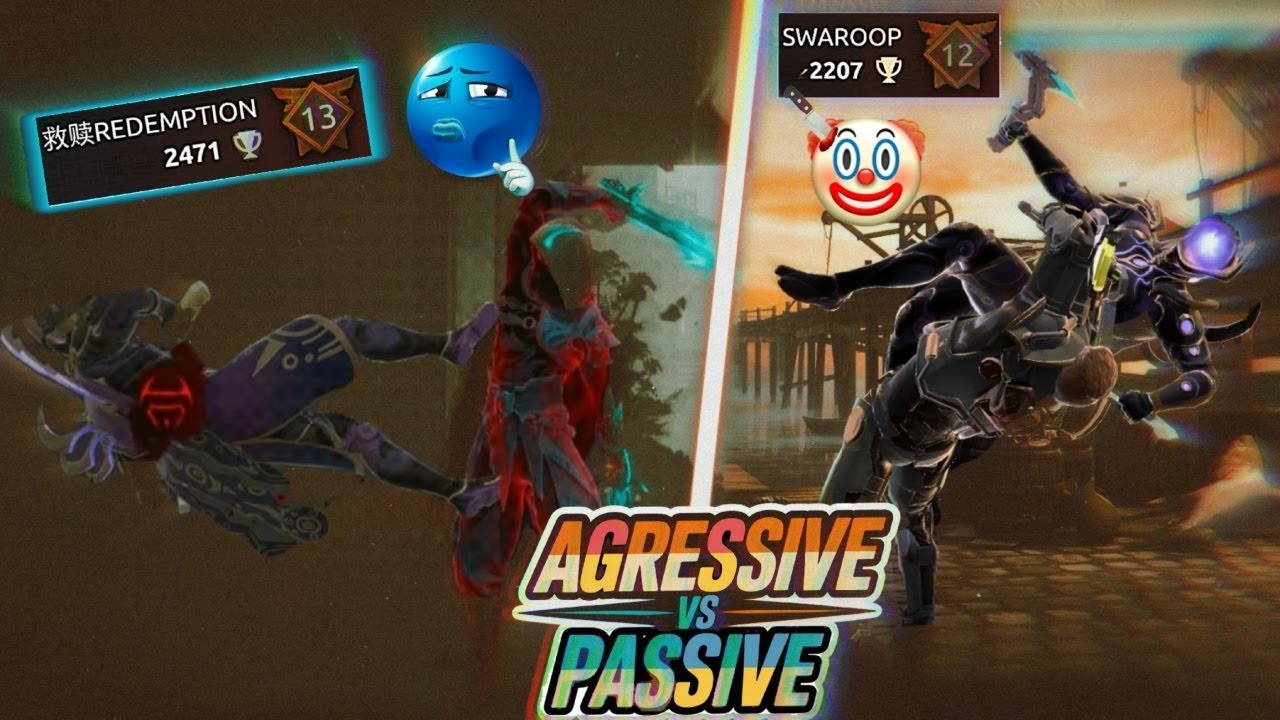 Difference Between Aggressive😈vs🤡 Passive Player|| Good Player's Still ...
