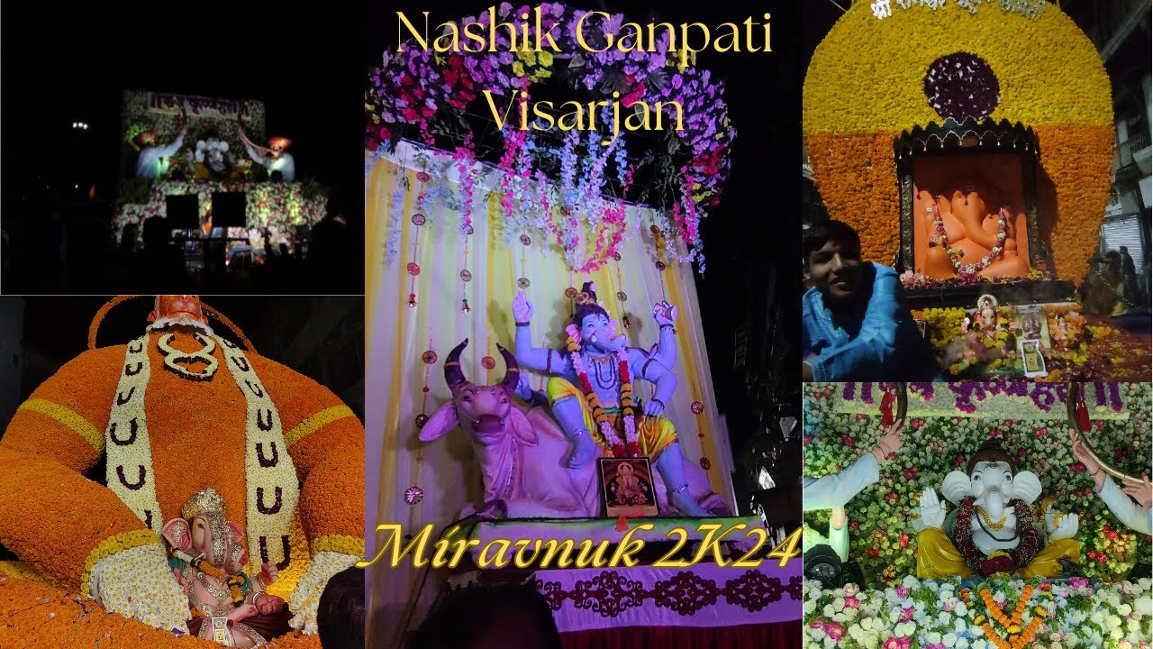 Nashik Ganpati Visarjan Miravnuk 2024 | Part 4 | Grand Procession ...