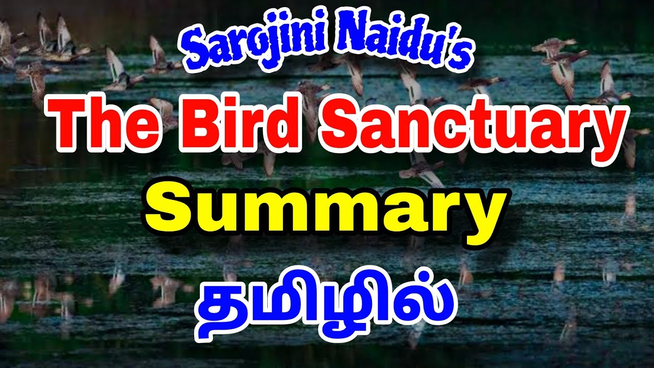 The Bird Sanctuary Poem Summary in Tamil| Sarojini Naidu| #ugcnet # ...