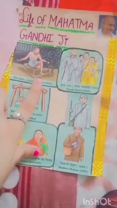 flash card on Mahatma Gandhi || school project - YouTube