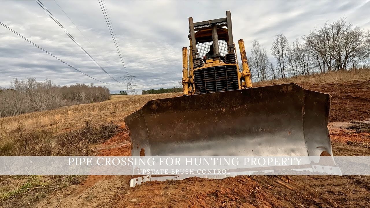 Installing a Pipe Crossing on Farm and Hunt Property - YouTube