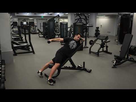 Incline Bench Dumbbell Lateral Raise Front And Back - YouTube
