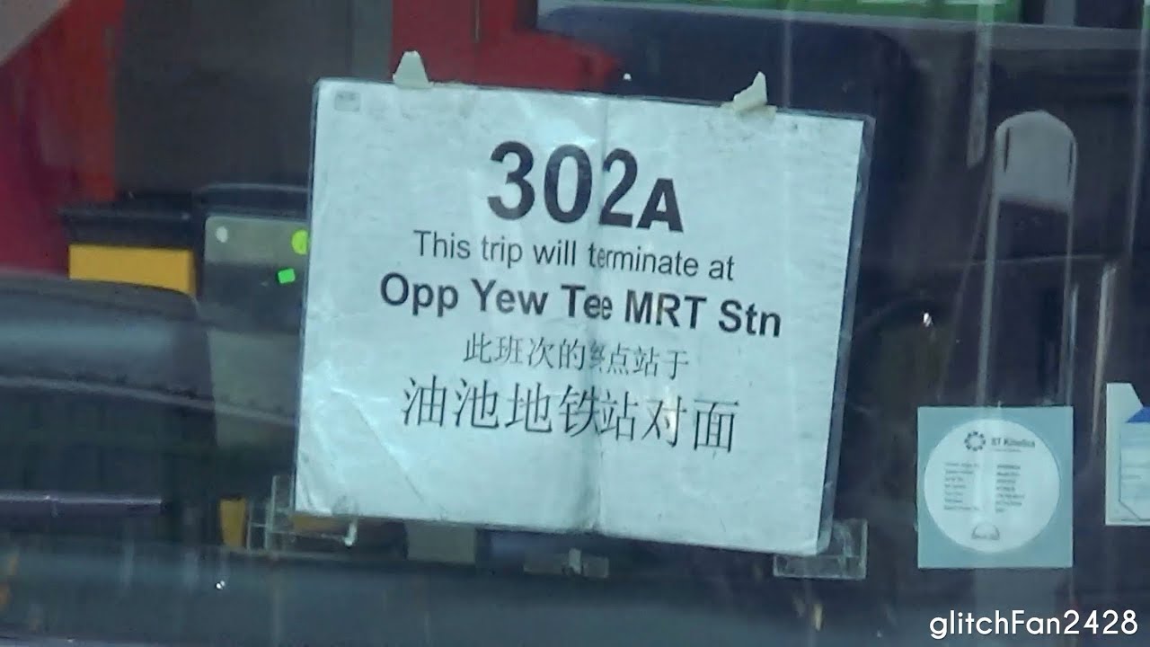 [SMRT] SMB8001E on Service 302A - MAN NG363F A24 Gemilang - YouTube