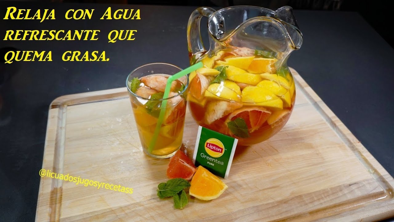 Toronja y Naranja con Té verde derrite grasa bien fuerte.. - YouTube