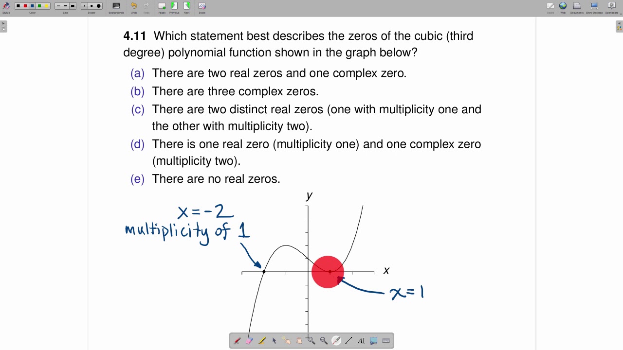 Zeros of a Cubic Polynomial Function - Transitioning to Calculus - YouTube
