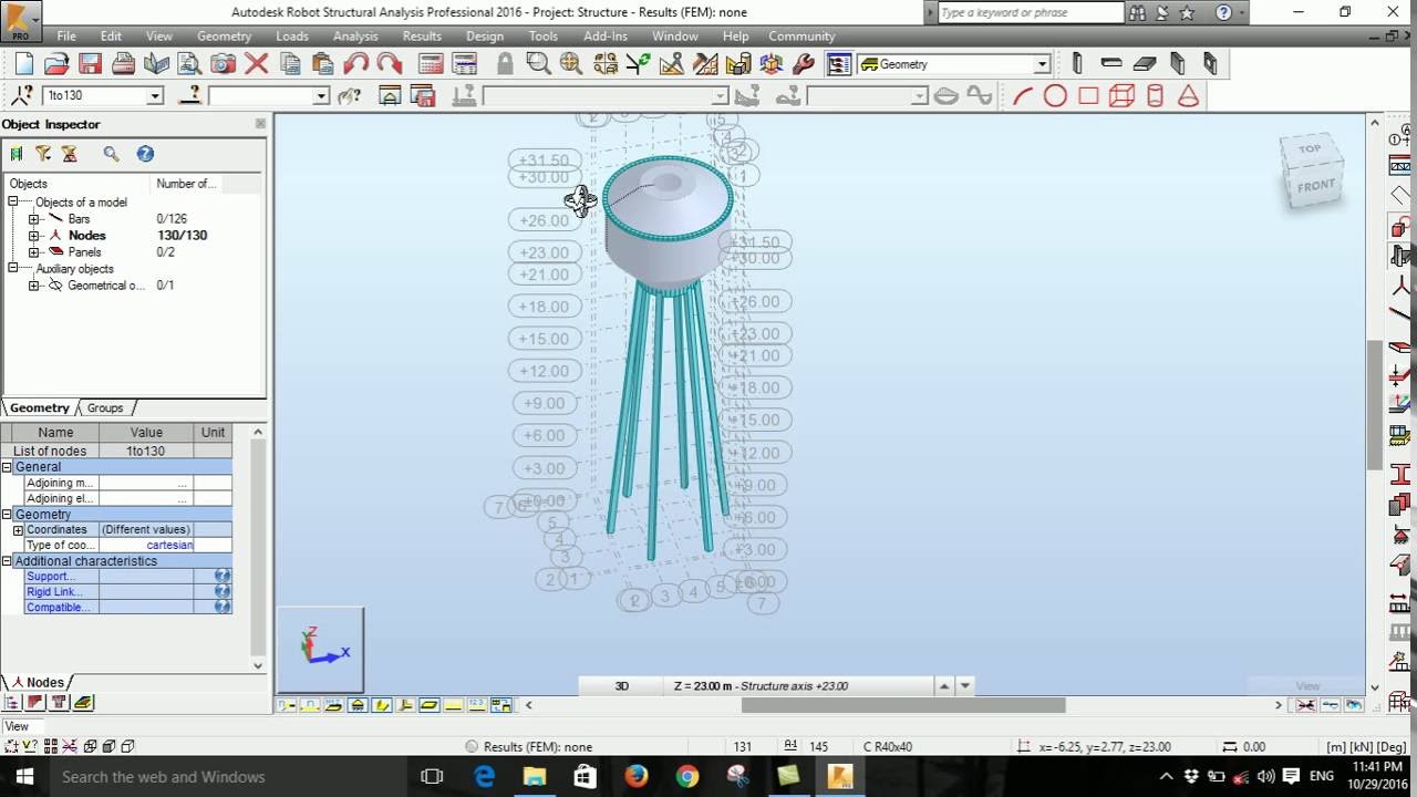 How to Model Water Tower Tank by Autodesk Robot Structural Analysis ...