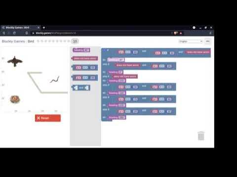 Blockly Games Bird Level 10 solution - YouTube