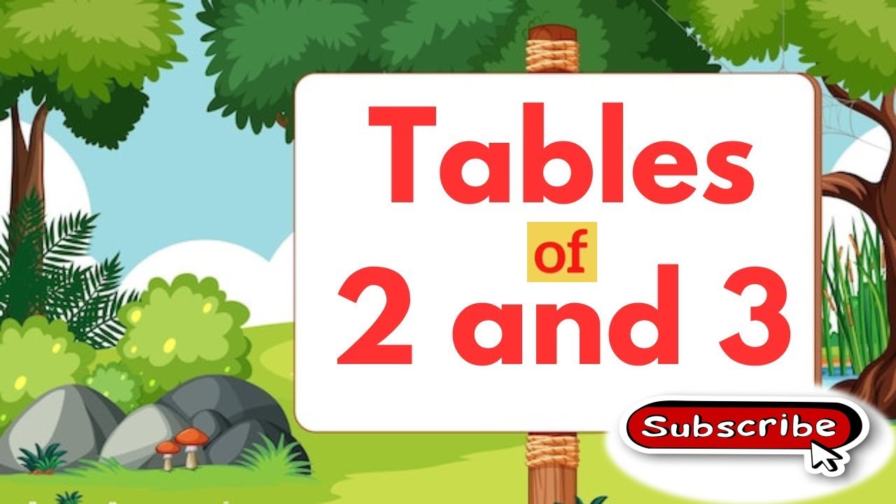 Number Multiplication Table of 2 and 3 ! Table 2 and 3 in English! 2 ...