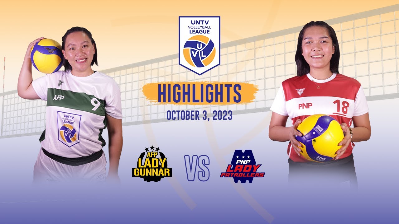 GAME HIGHLIGHTS: AFP Lady Gunnar vs PNP Lady Patrollers | #UVL ...