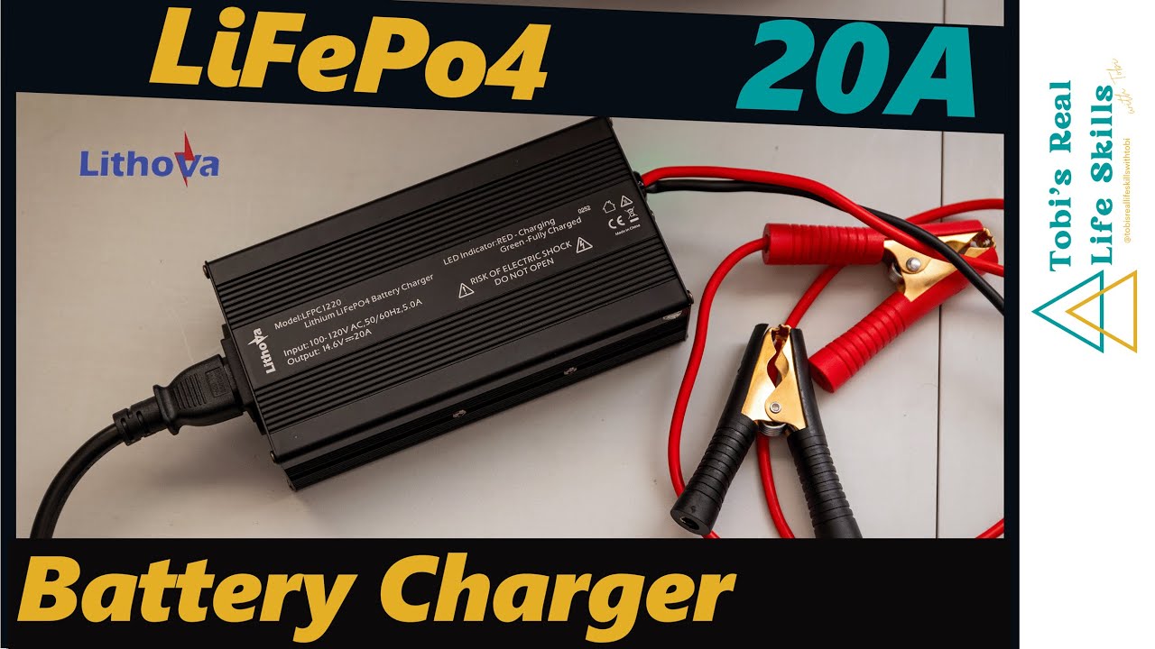 Lithova LiFePo4 20A Battery Charger | 12V Battery - YouTube