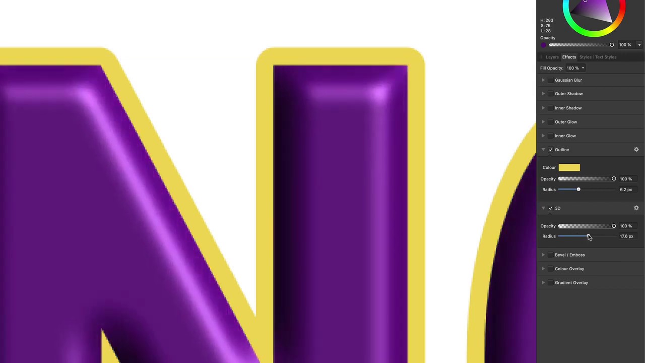 Node edits in Affinity Designer- How to edit text & change the shape of ...