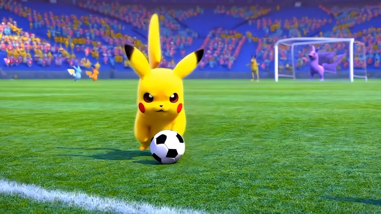 #Pikachu ⚡️ Soccer ⚽️ Action 🏟️ #Pokémon - YouTube