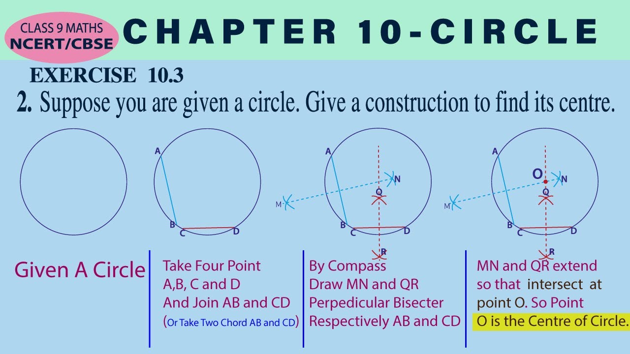 Class 9 Maths | Chapter 10 | Circles | Exercise 10.3/Q2 | NCERT | CBSE ...