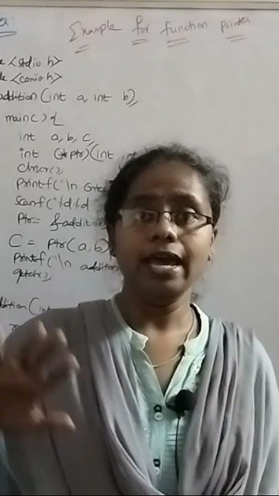 Function Pointerc Language In Telugu Youtube
