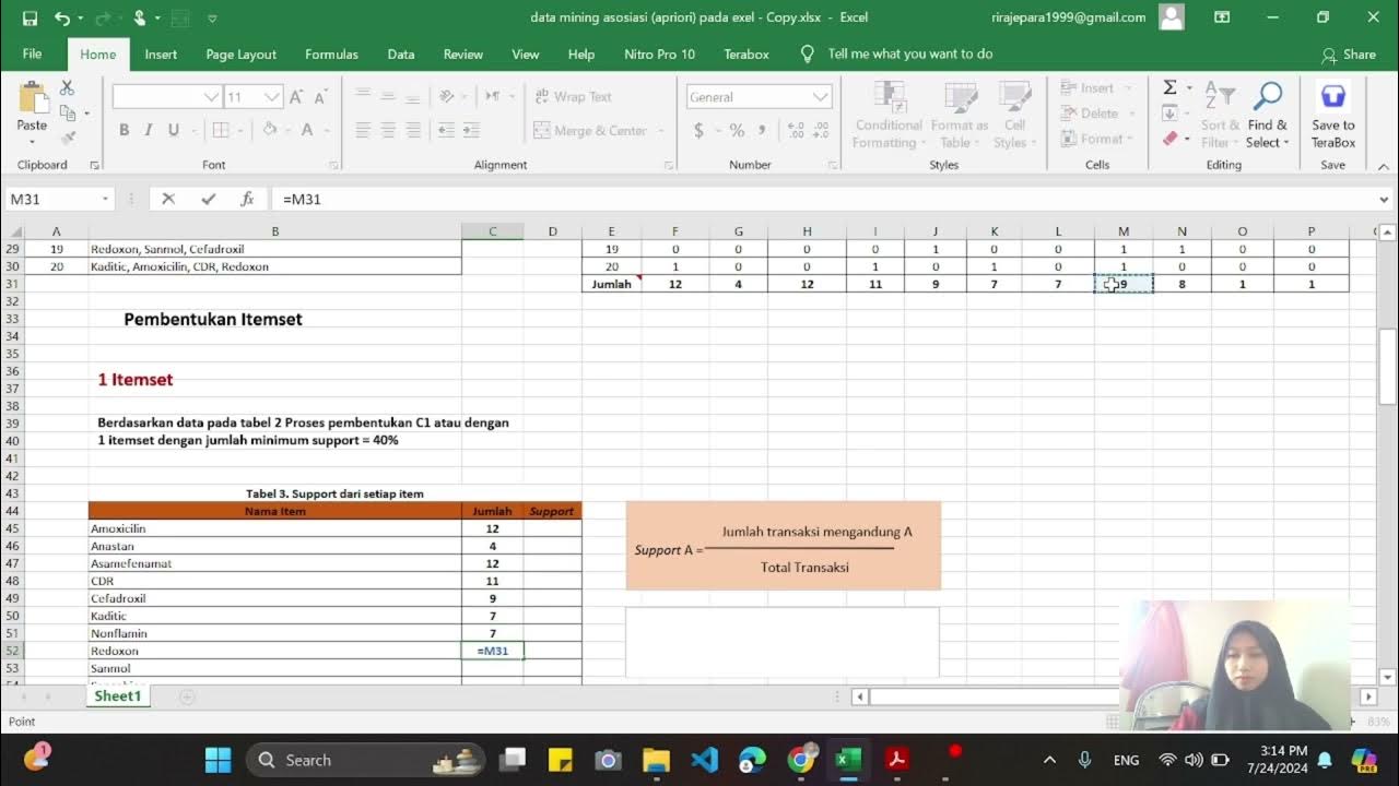 Implementasi Data Mining Dengan Algoritma Apriori Menggunakan Microsoft Excel - YouTube