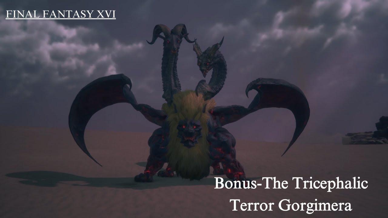 Final Fantasy 16 - Hunt Board - The Tricephalic Terror Gorgimera - YouTube