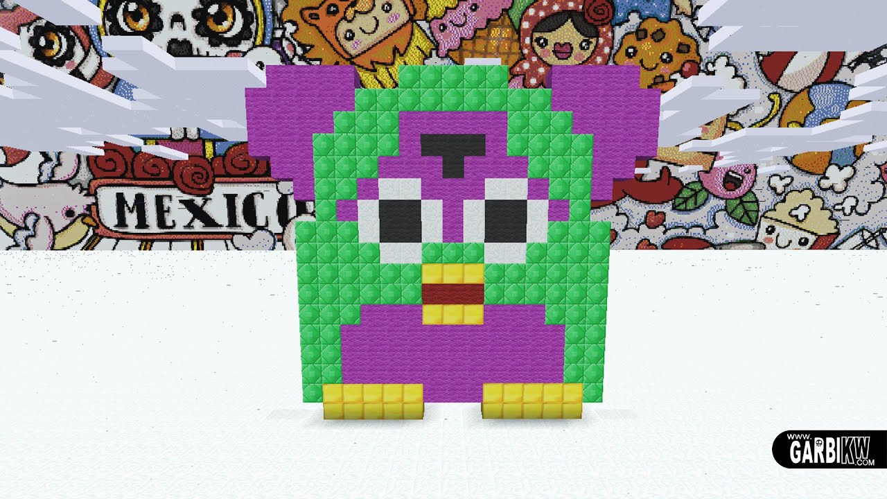 Minecraft Pixel Art - How To Make a Furby by Garbi KW - YouTube