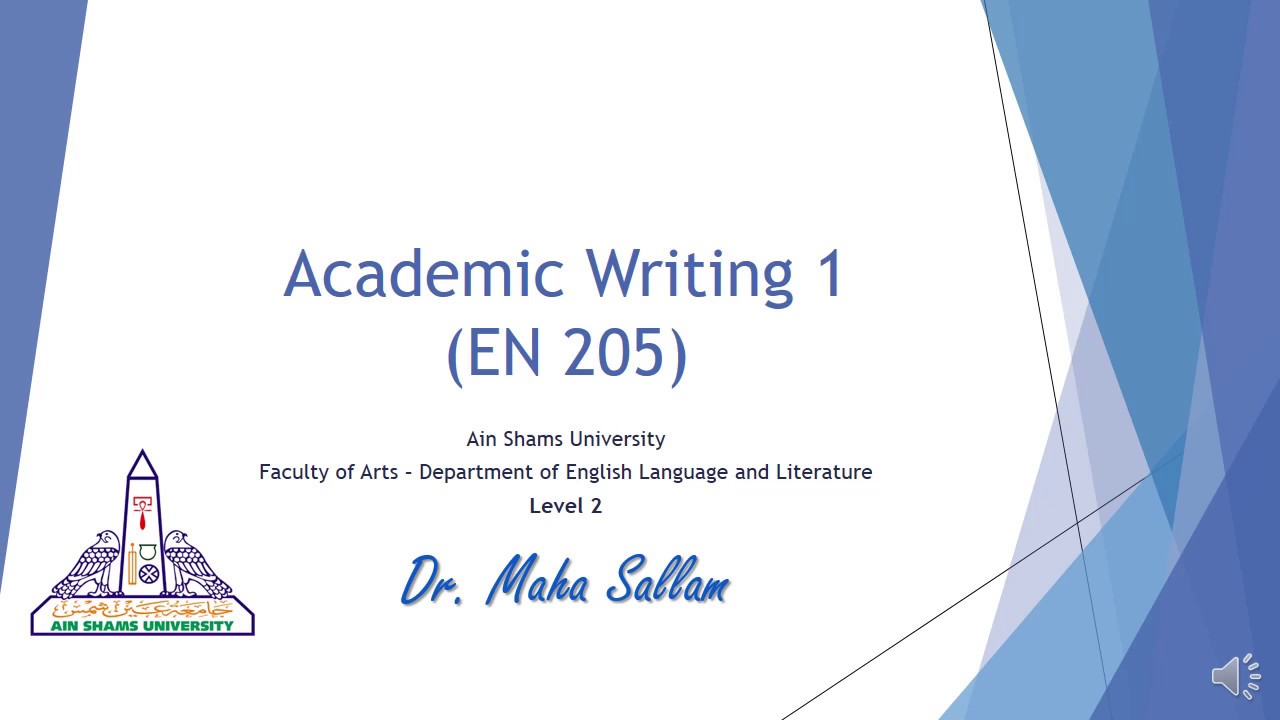 01 Descriptive Academic Writing 1 EN205 - YouTube