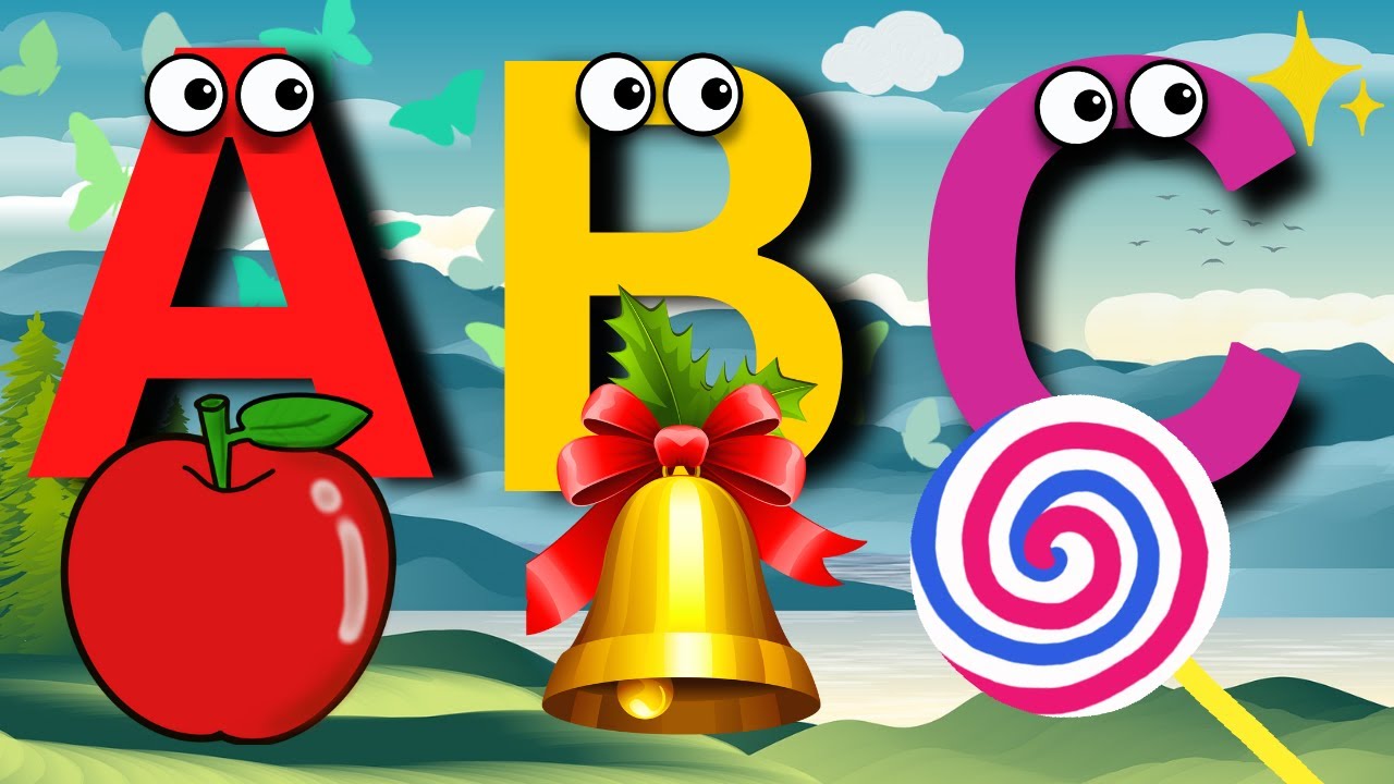 A for apple, B for Bell, C for Candy|ABC alphabet learning, abcd, a to ...