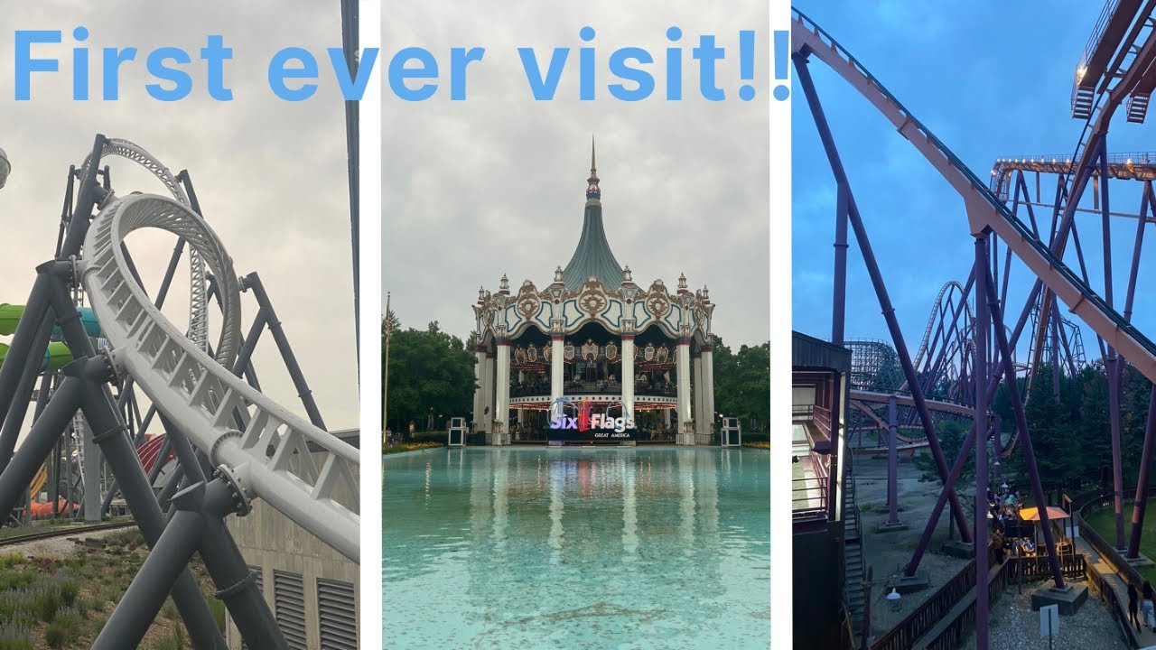 FIRST visit to SIX FLAGS GREAT AMERICA!!! - YouTube