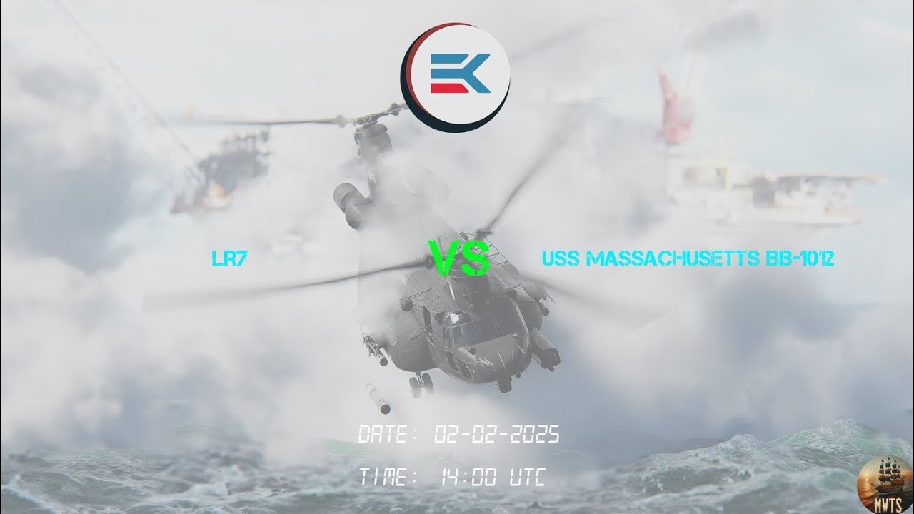 LR7 vs USS MASSACHUSETTS BB-1012 m2 - YouTube