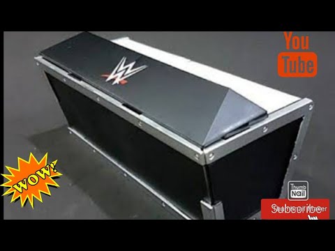 How to make wwe announcers table for action figures!! - YouTube