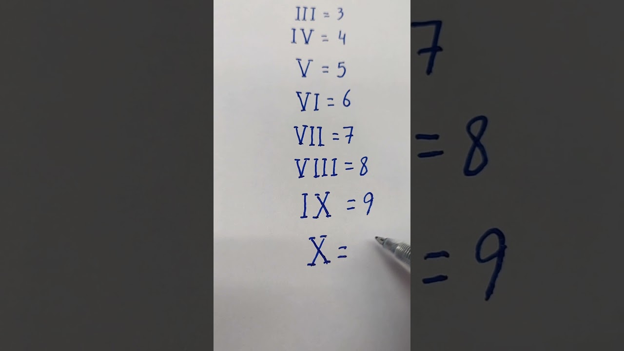 how to write latin numbers. Education for all. - YouTube