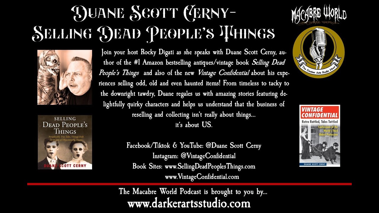 Duane Scott Cerny- Author: Selling Dead People's Things - YouTube