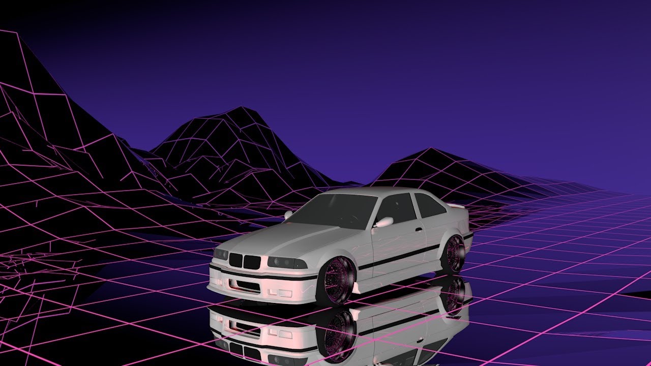 Retrowave BMW E36 Animation in Cinema 4D - YouTube
