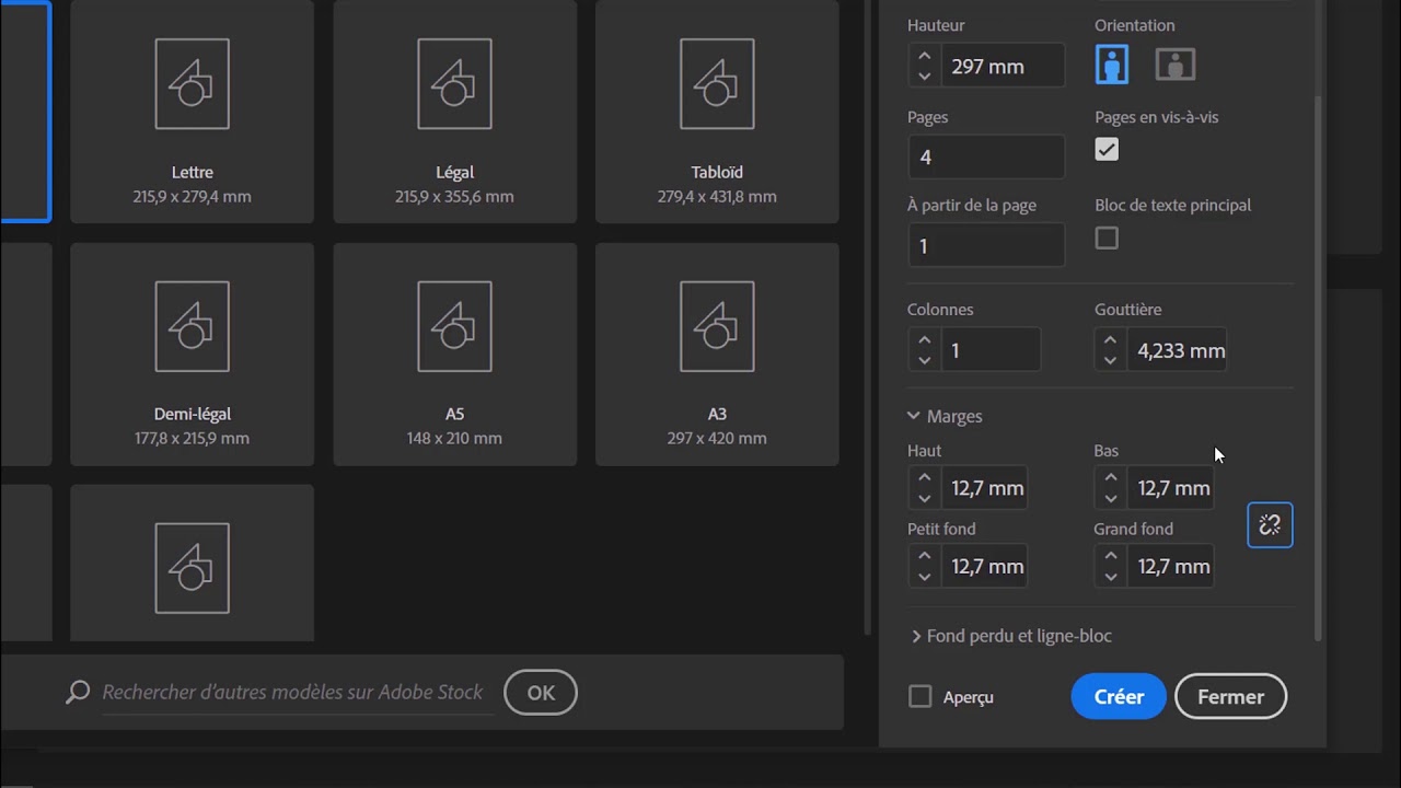 Créer un nouveau document avec InDesign CC 2020 - YouTube