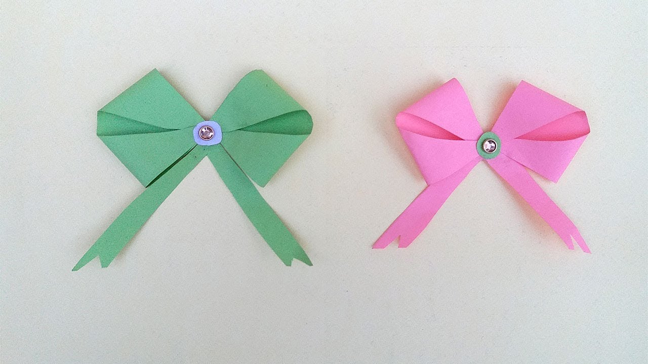 DIY Ribbon, How To Make A Paper Ribbon Bow - YouTube