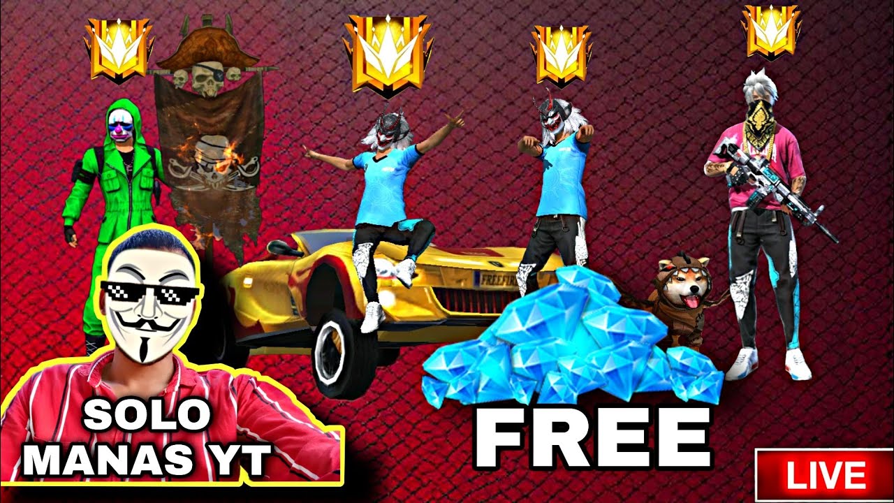 1K Subscribe Live Free Fire MAX 🤯 stream | Solo Manas YT | Streaming with Turnip - YouTube