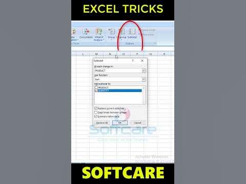 How to create sub total formula in excel | softcare | #excel|#shorts|# ...