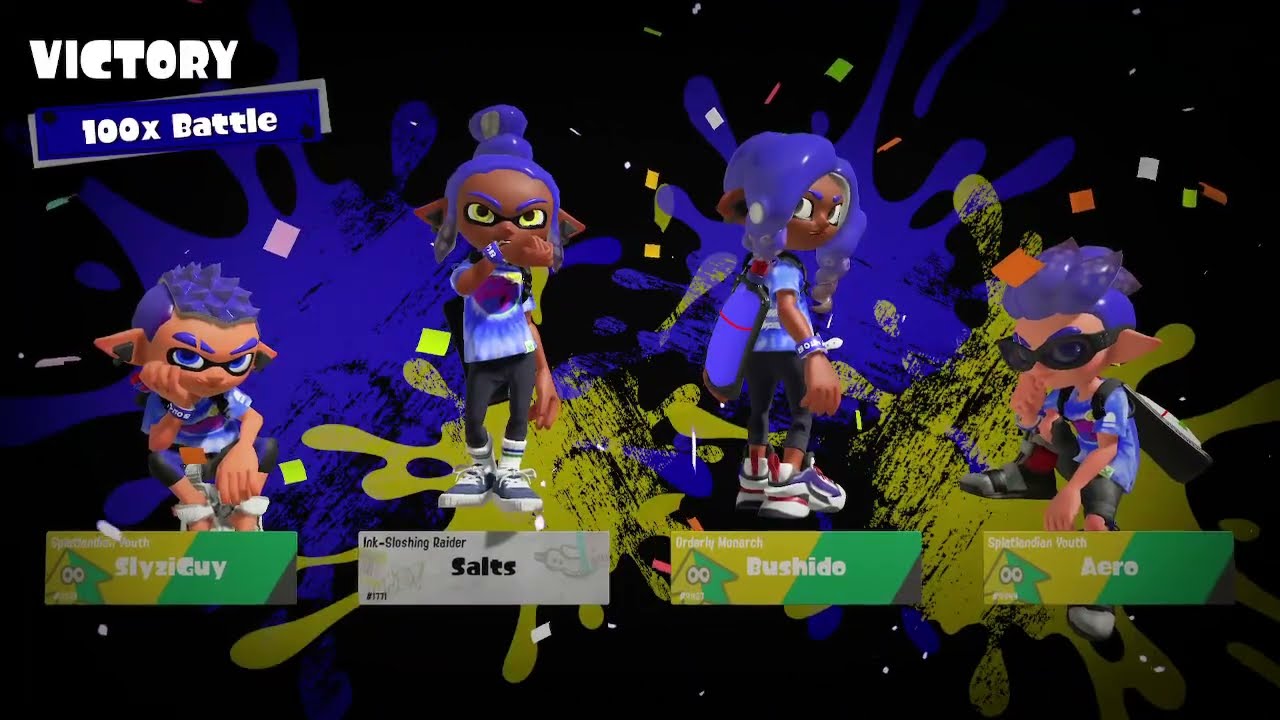 100x battle win animation in Splatoon 3 - YouTube
