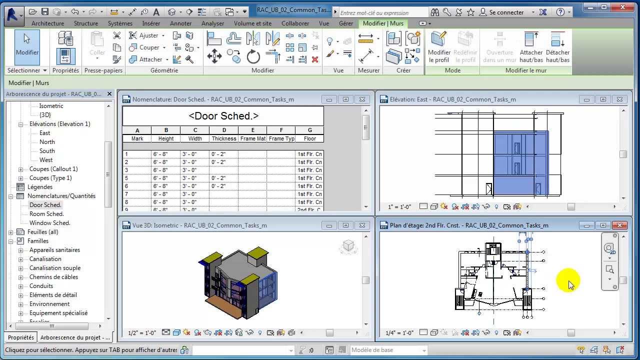 Revit ARC 2014: Ex. 1.2 (2/2) - YouTube