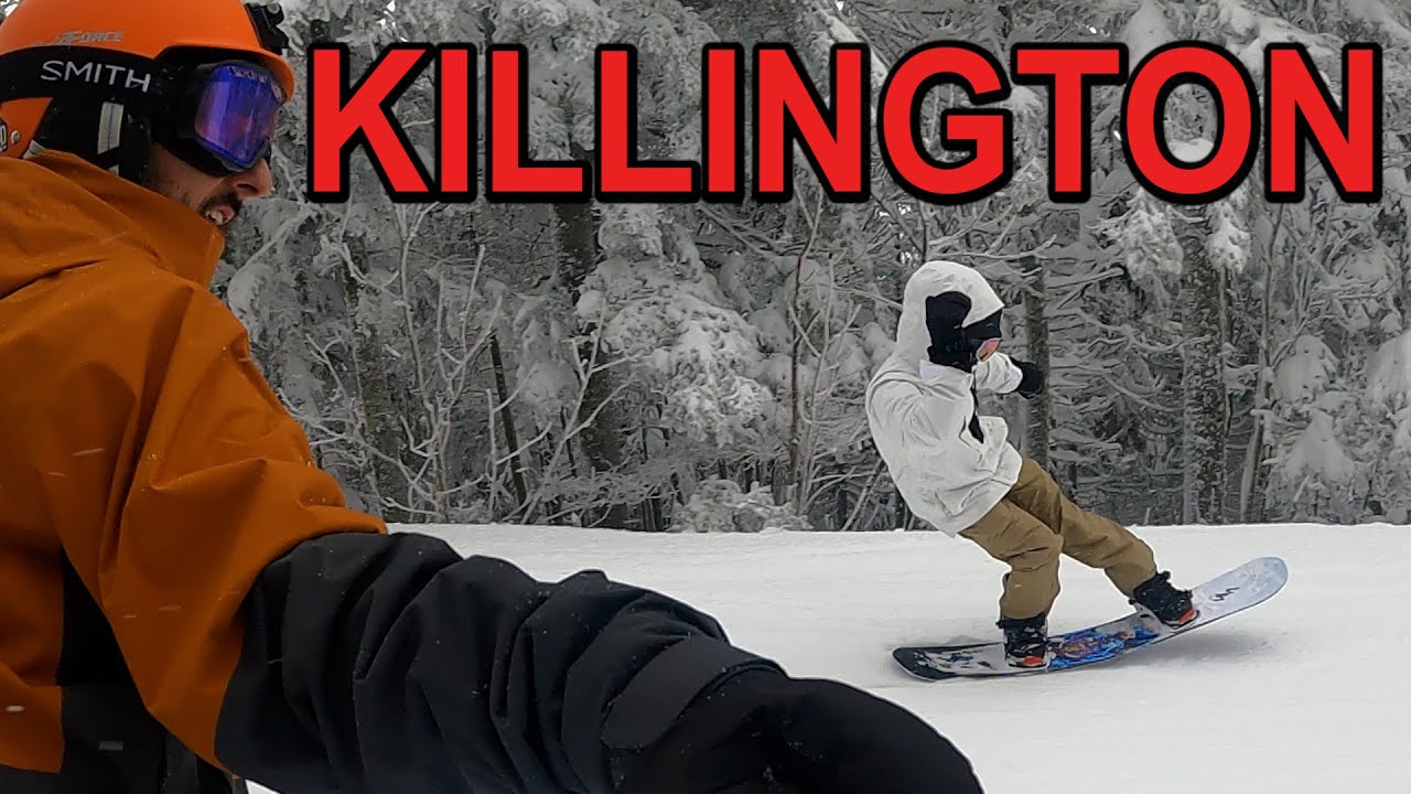 First SNOWBOARDING day of the season at KILLINGTON MOUNTAIN - YouTube