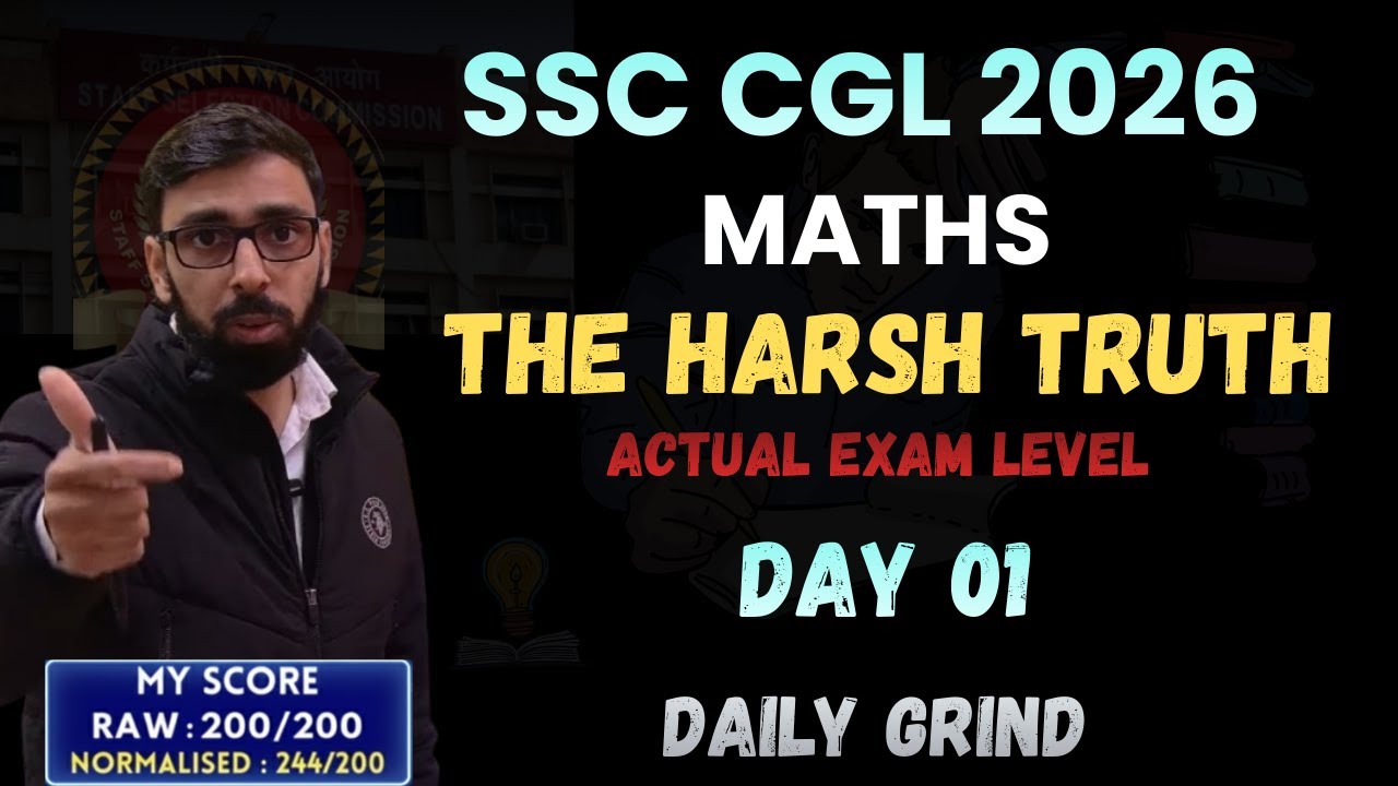 FACE THE HARSH TRUTH 🎯 SSC CGL 2026 Maths High-Level Drill (Day 01) 💯 ...